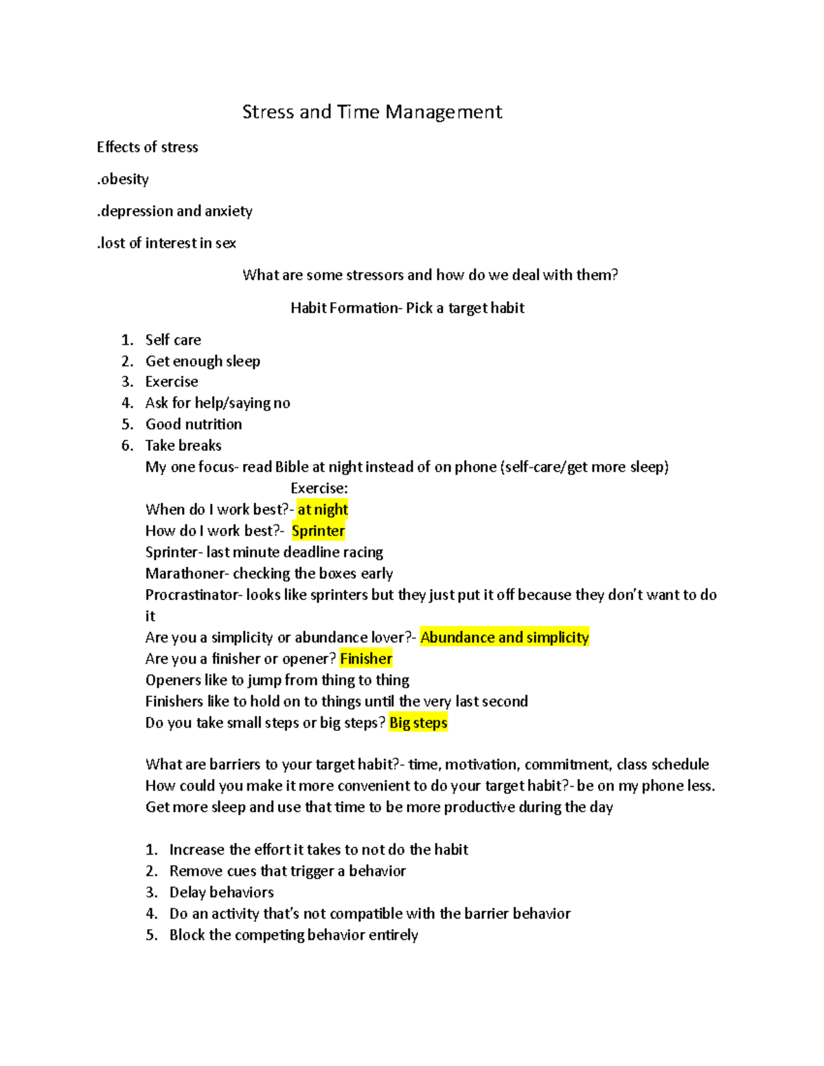 Stress and Time Management Presentation - Stress and Time Management ...