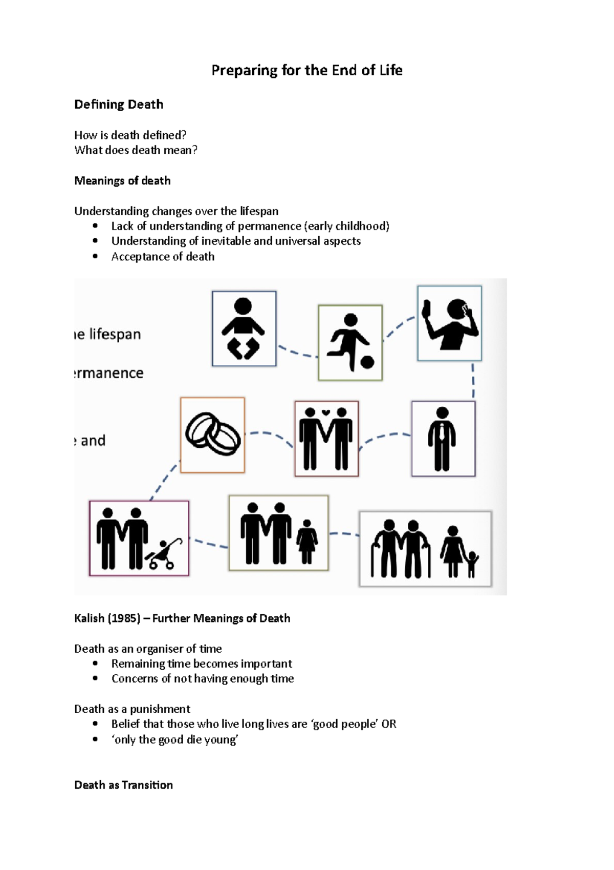 Week 11 - Preparing for the End of Life - Preparing for the End of Life ...
