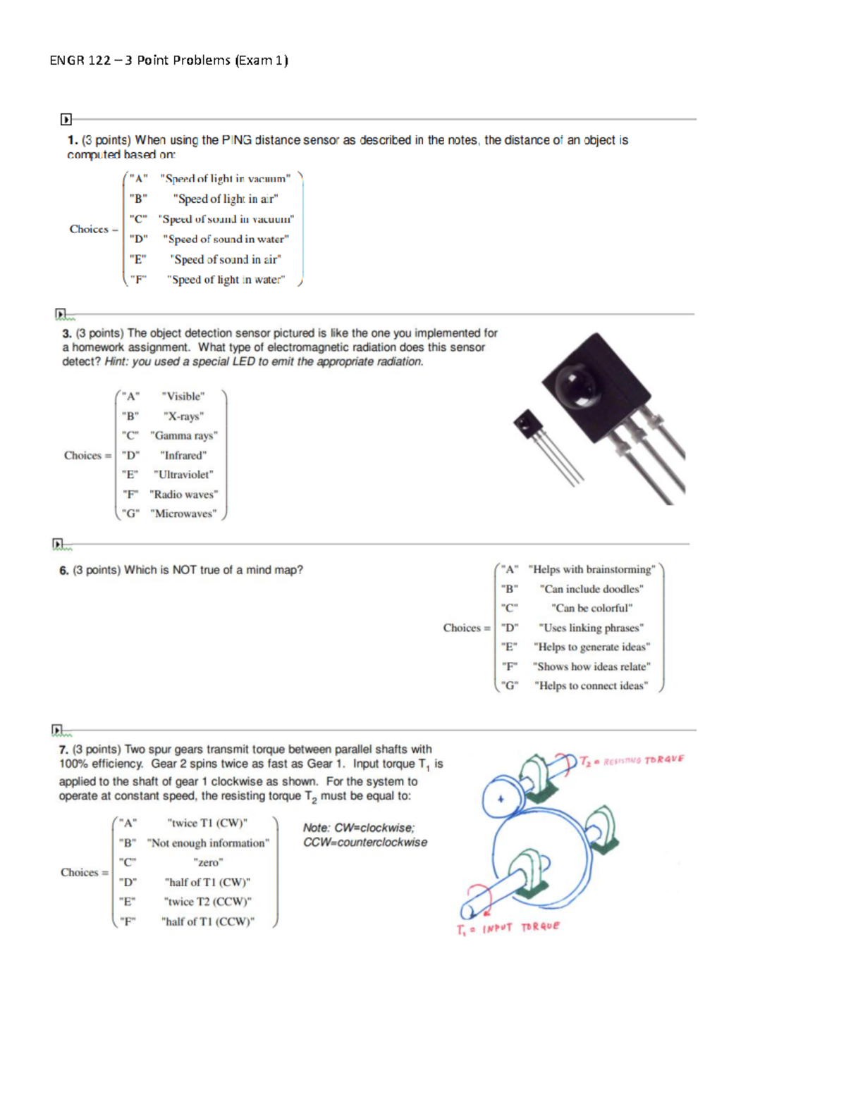 Exam1 3point Problems - na homework - ENGR 122 - ENGR 122 – 3 Point ...