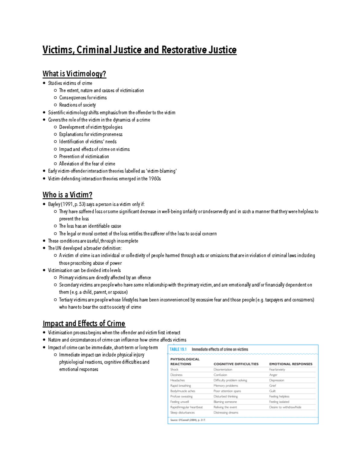 Module 12 - Victims and Restorative Justice (Chapter 19 - Notes ...
