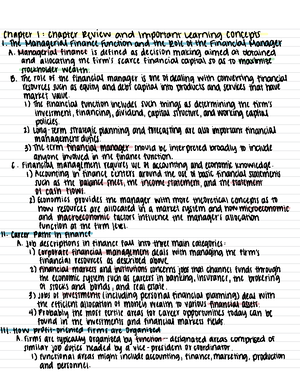 Chapter 3- Chapter Review and Important Learning Concepts - chapter 3 ...