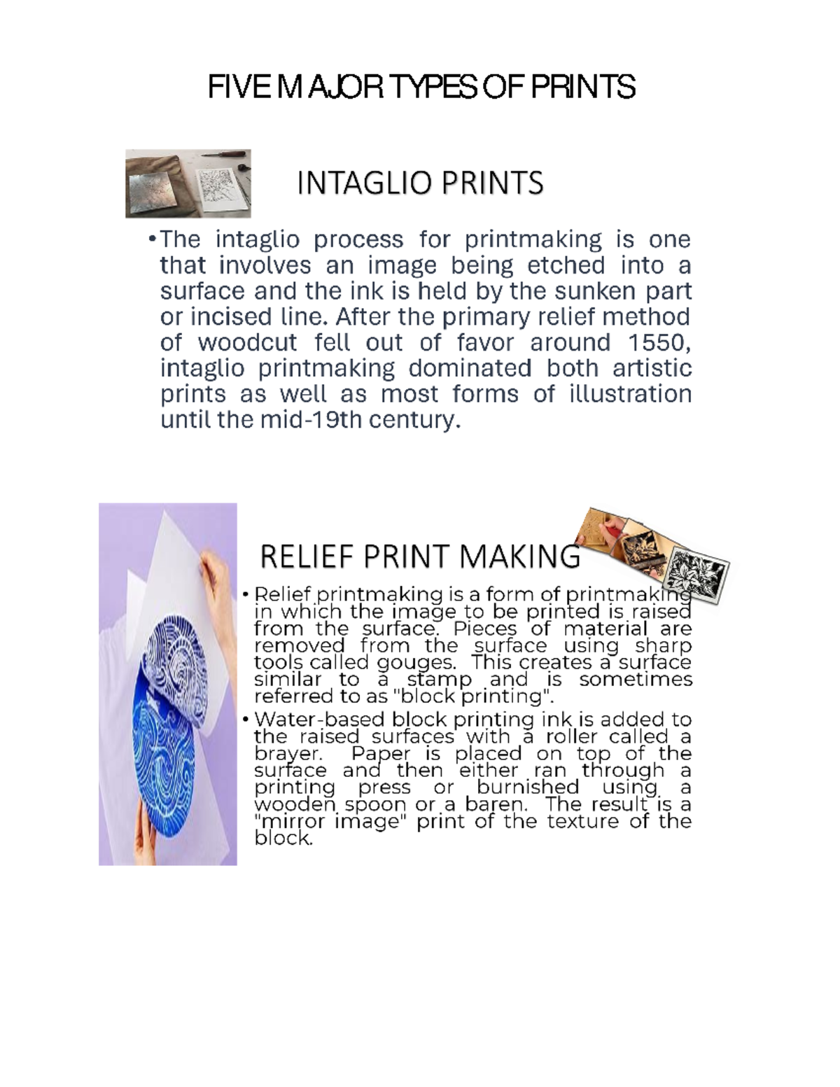 Techniques - Criminal Justice System - FIVE MAJOR TYPES OF PRINTS - Studocu