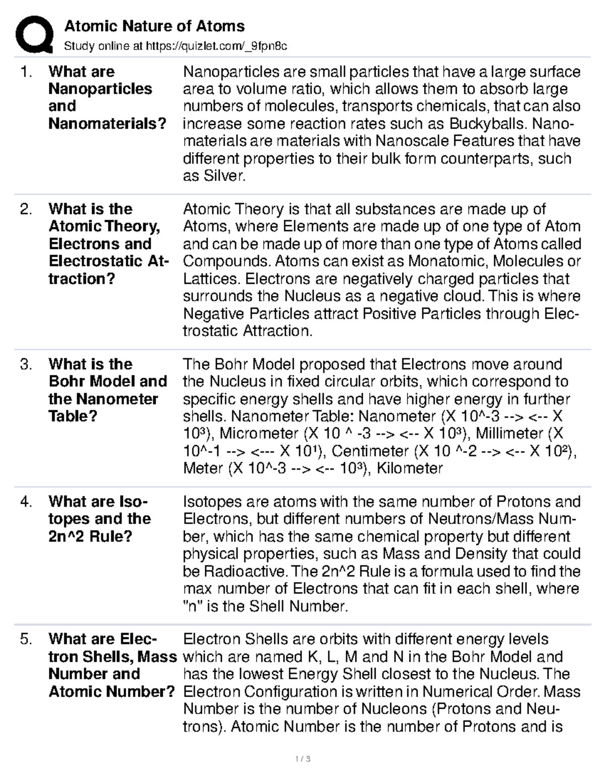 Atomic Nature of Atoms - Atomic Nature of Atoms Study online at quizlet ...
