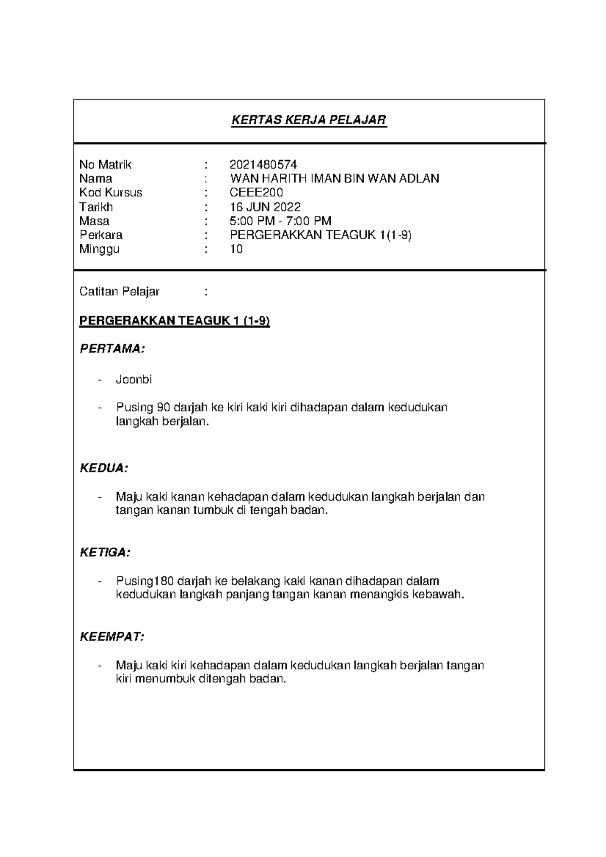 Minggu 10 Kertas Kerja WAN Harith IMAN BIN WAN Adlan 2021480574 ...