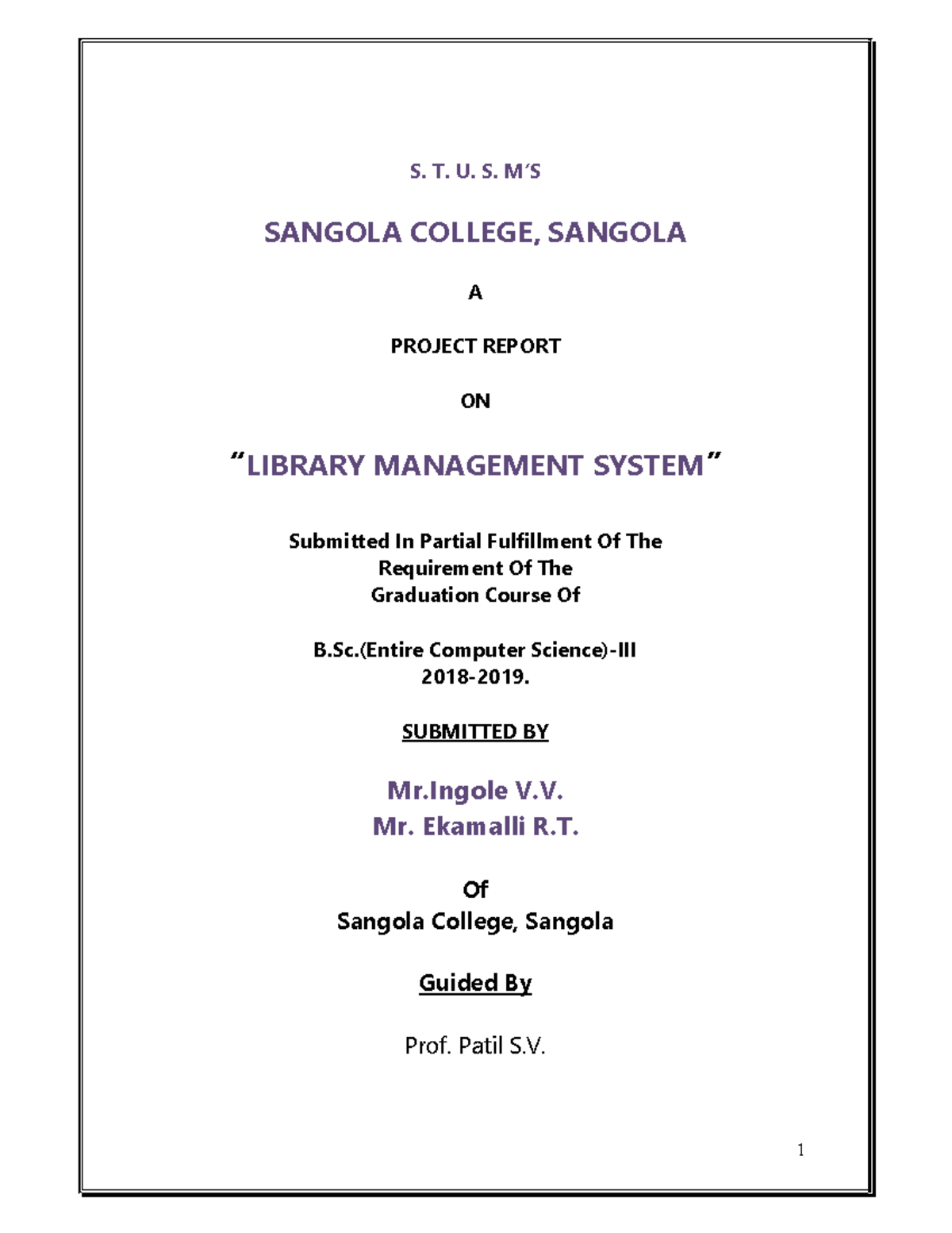 Library Management System Documentation - S. T. U. S. M’S SANGOLA ...