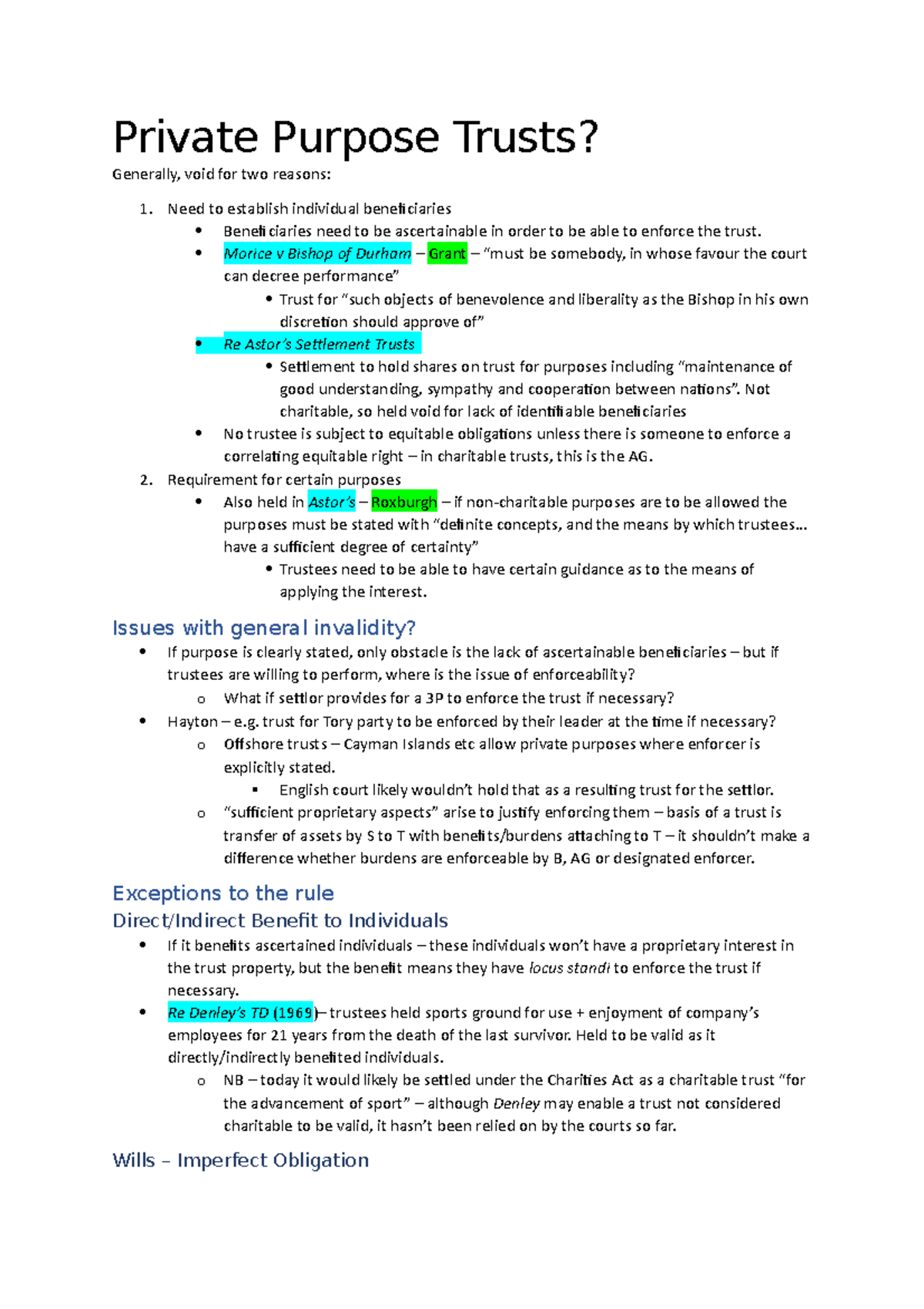 Private Purpose Trusts - Need to establish individual beneficiaries ...