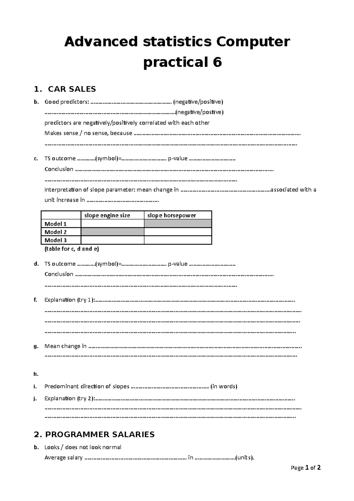 Form Computer practicum 06 - Advanced statistics Computer practical 6 1 ...
