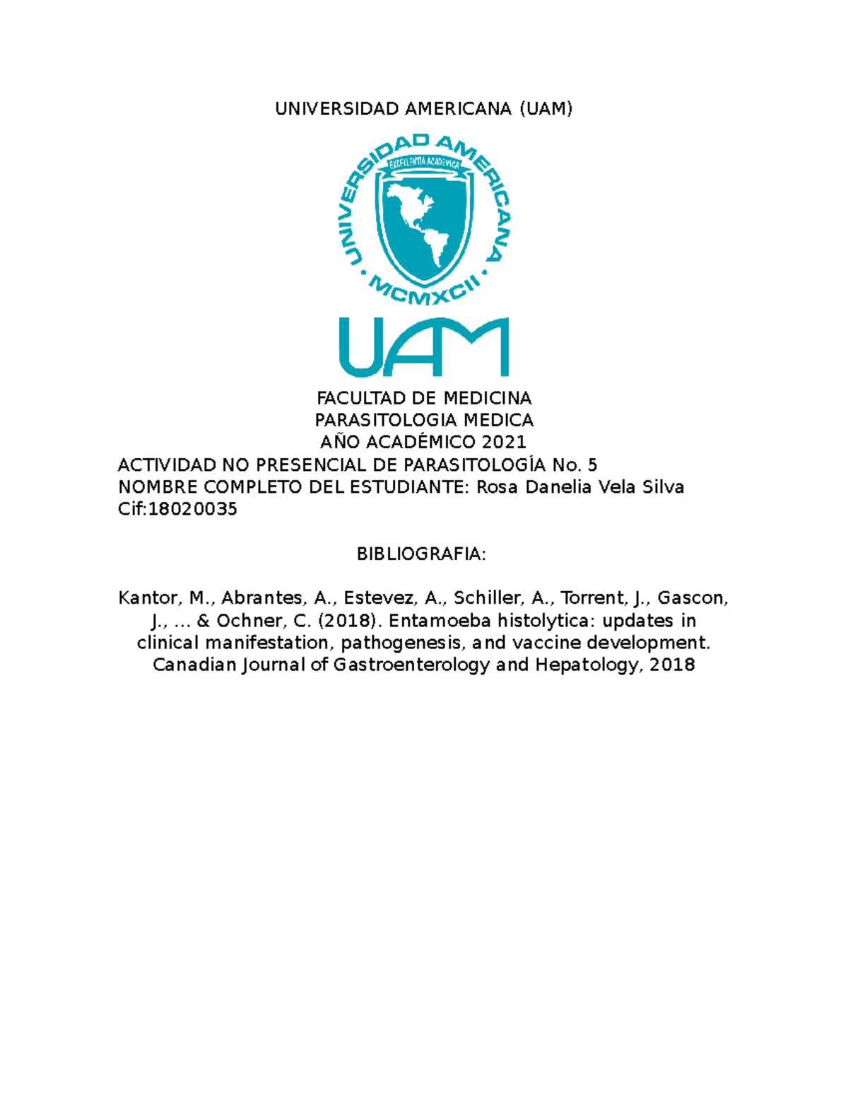 Tnp5 - trabajo para estudiar si quieres - UNIVERSIDAD AMERICANA (UAM ...