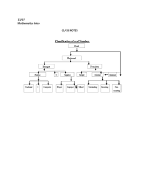 Intro to Mathematics 11:07 3 - 11/ Mathematics Intro CLASS NOTES ...