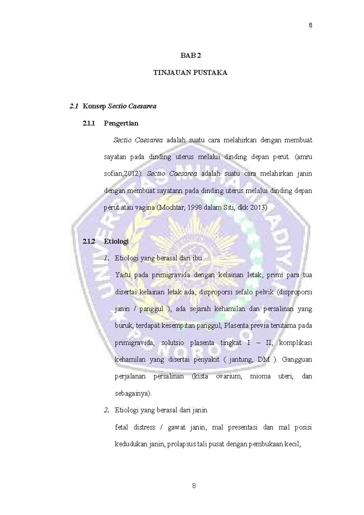 BAB 2-dikonversi - new - BAB 2 TINJAUAN PUSTAKA 2 Konsep Sectio ...