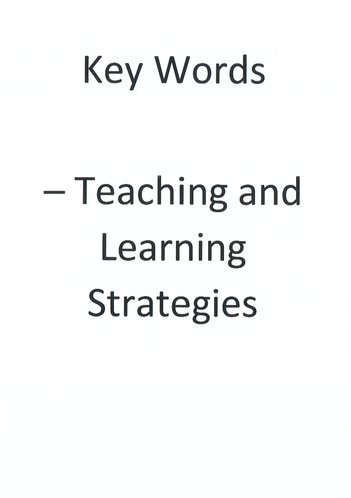 Key Words - Teaching and Learning Strategies - Define state meaning and ...