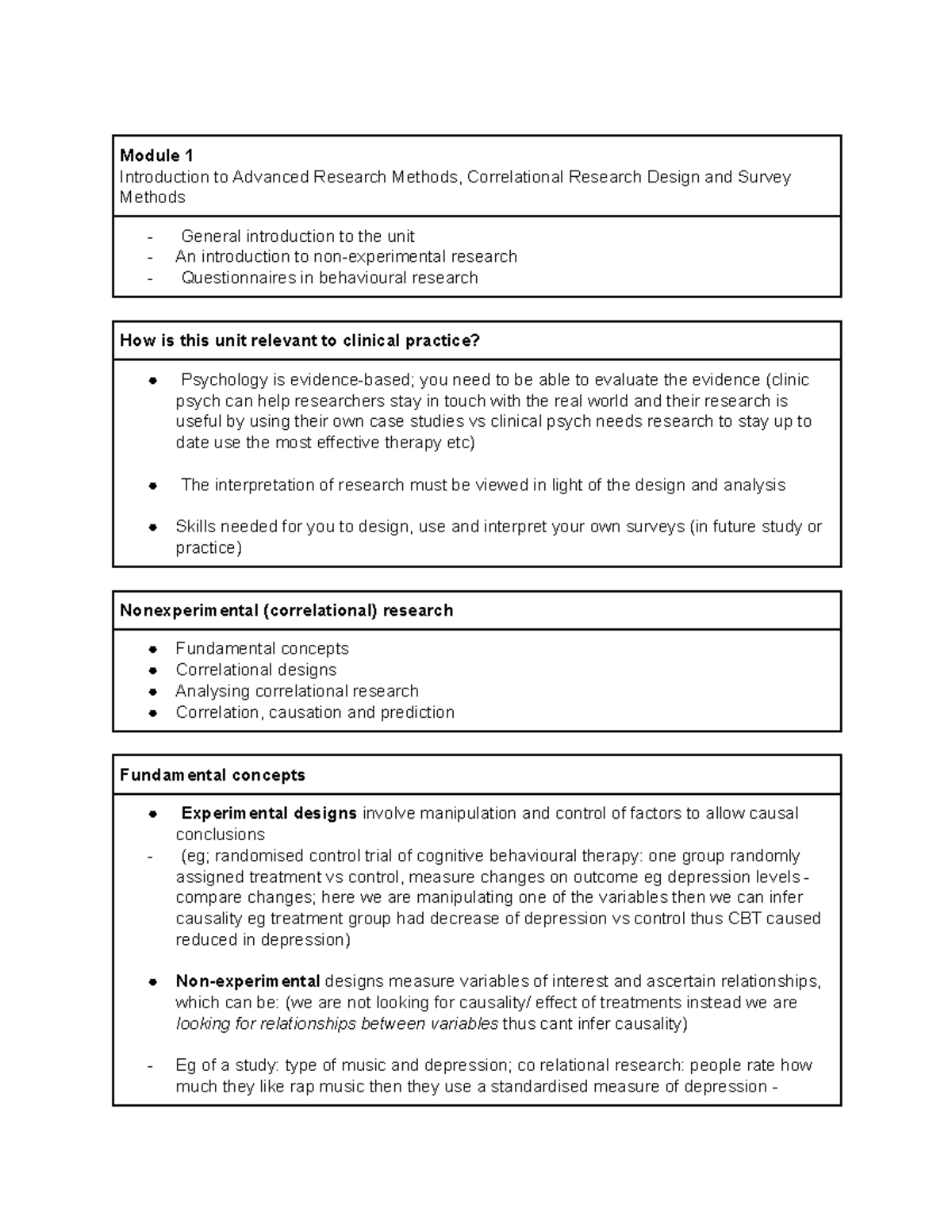 Advanced research methods module week one - Google Docs - Module 1 ...