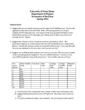 Seminar assignments - Problem set 3 solutions - University of Notre ...