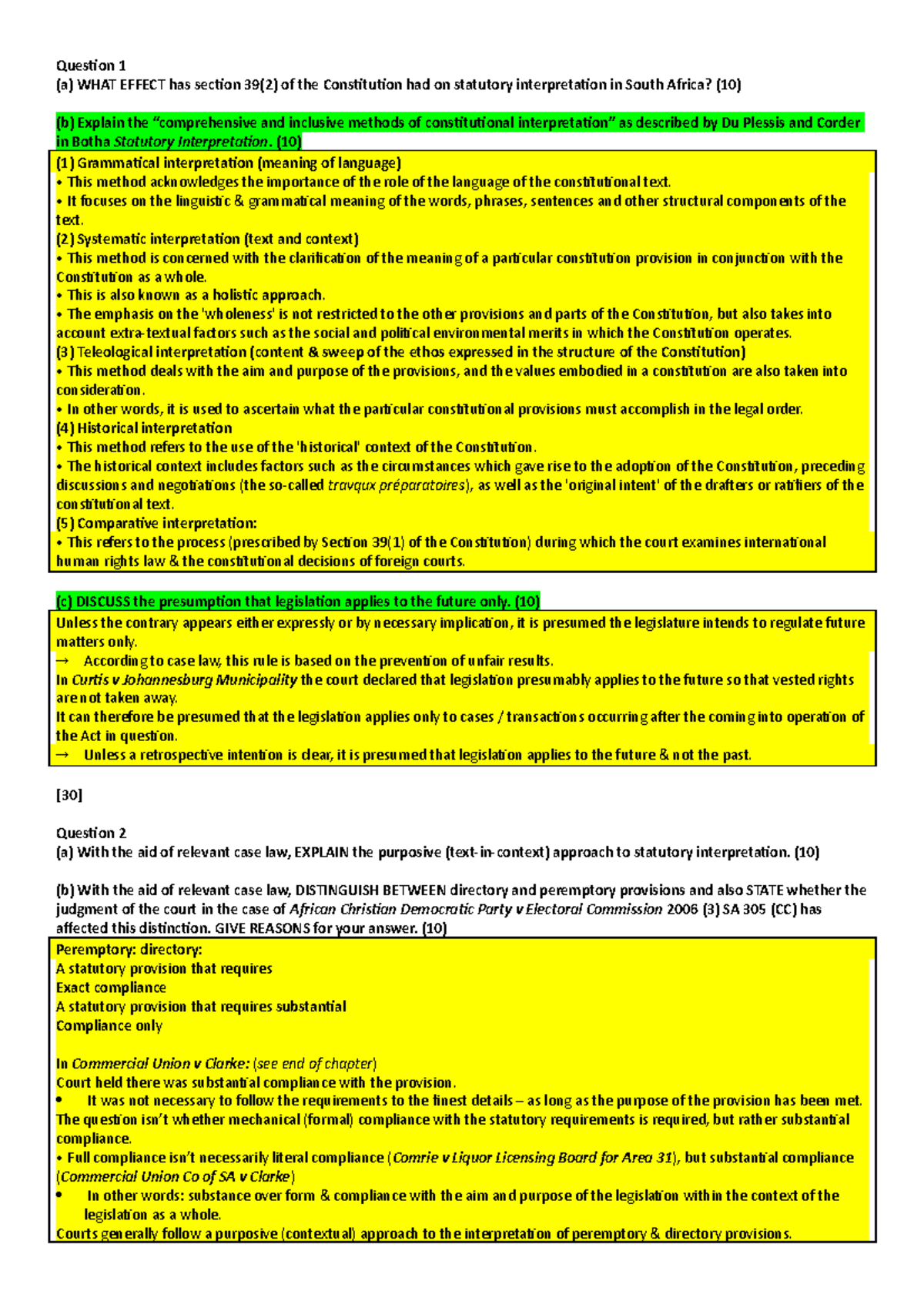 IOS2601 Exam prep specific questions - Question 1 (a) WHAT EFFECT has ...