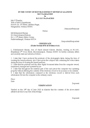 Writ Petition Format - IN THE HIGH COURT OF JUDICATURE AT MADRAS (Special Original Jurisdiction ...
