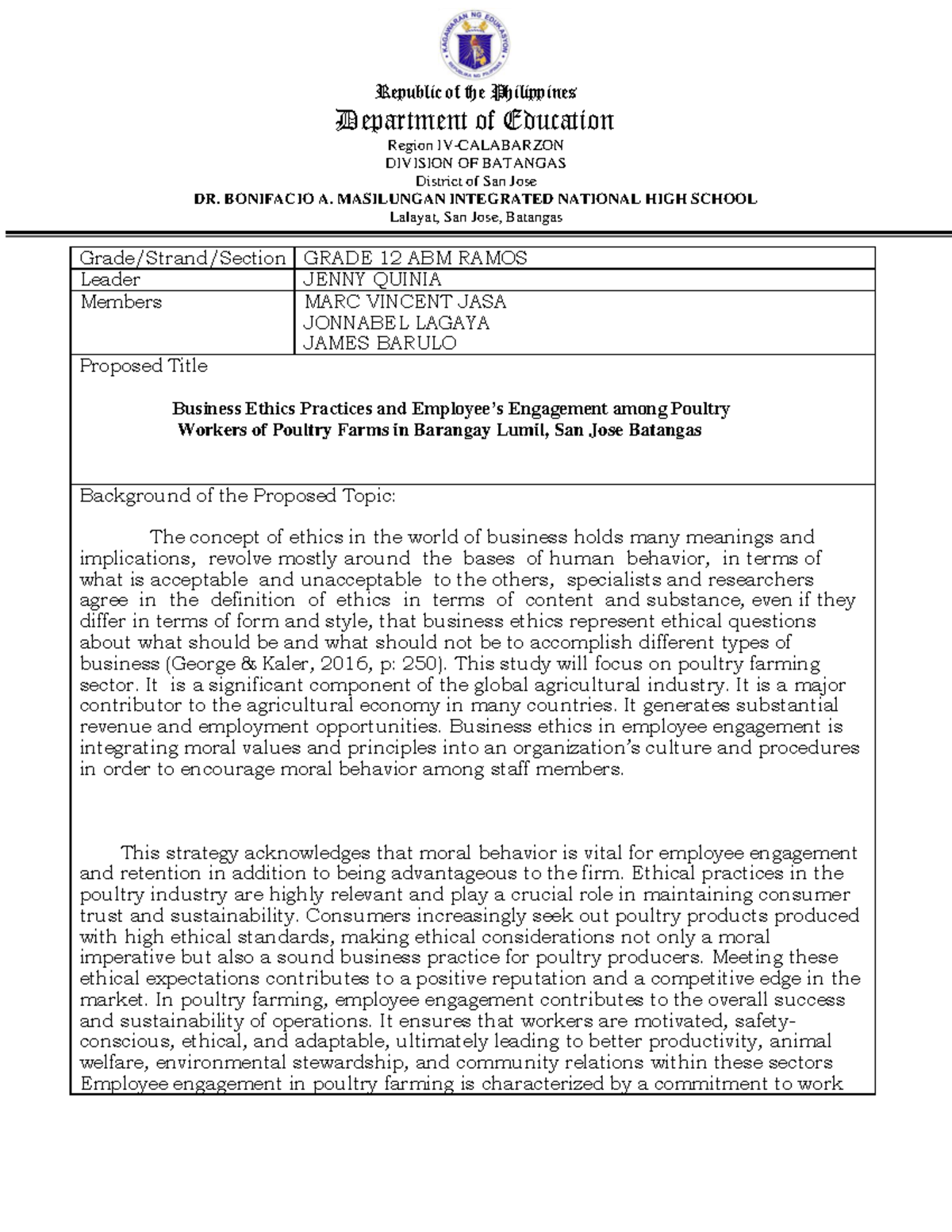 Pr2 topic defense format 2 - Department of Education Region IV ...