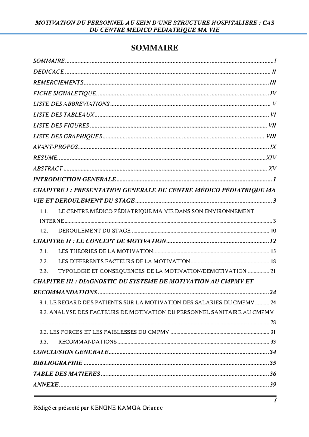 Rapport DE Stage Motivation Kamga Oriane Cmpma Douala - DU CENTRE ...