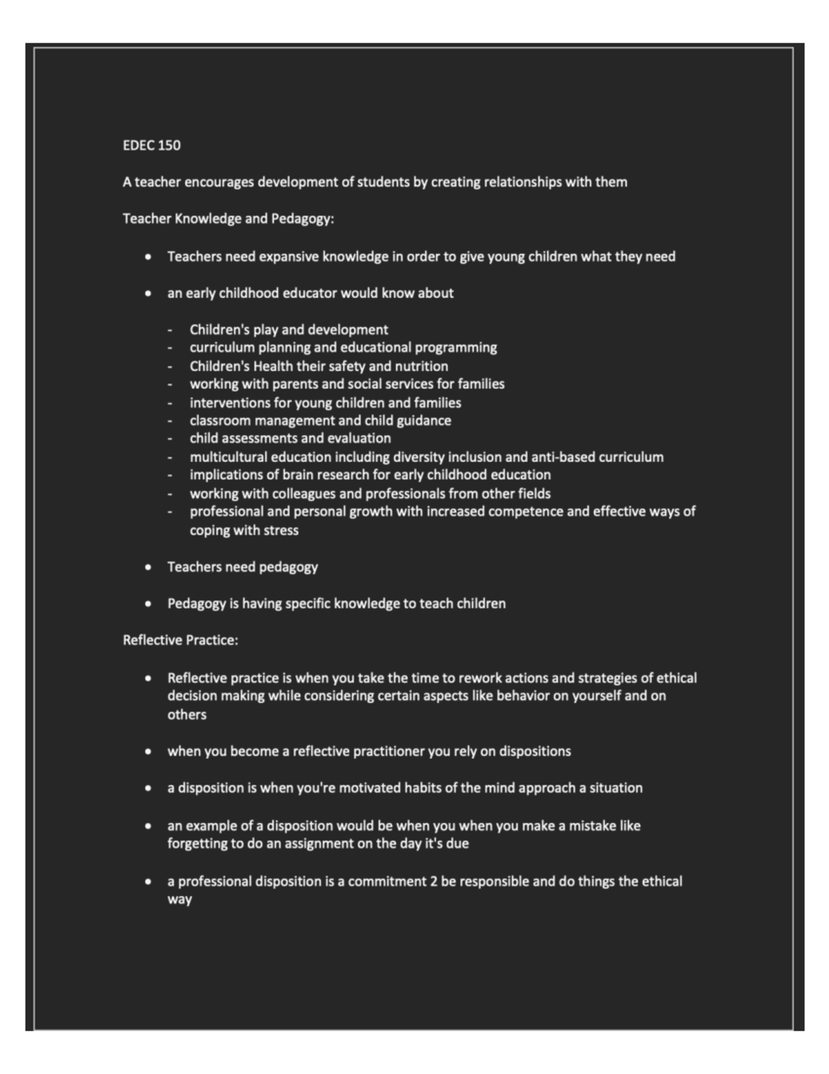 Chap 1 ECED 150 - Becoming A Reflective Practitioner - ECED 150 - Studocu