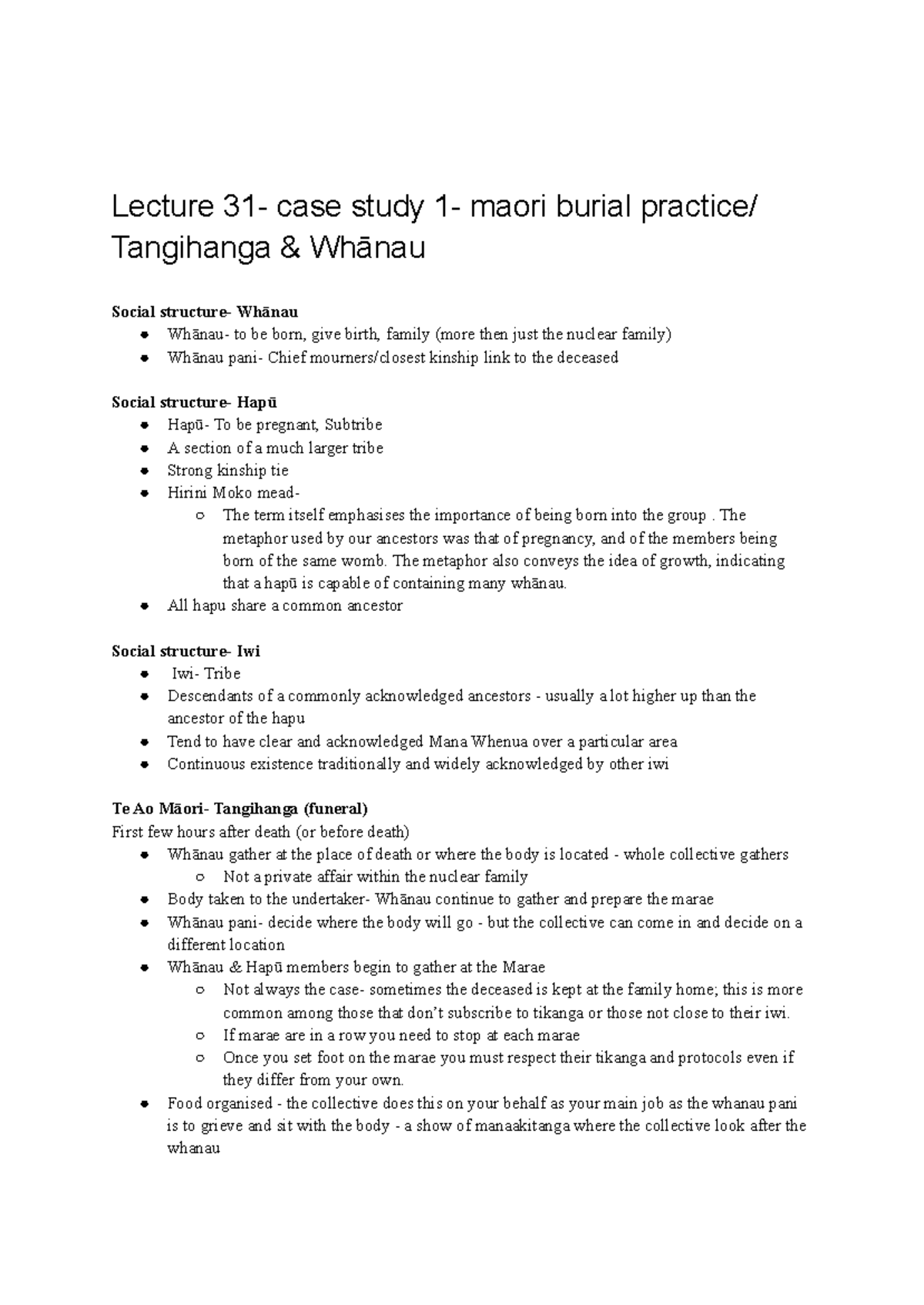 Tikanga Maori Maori customary law - Lecture 31- case study 1- maori ...