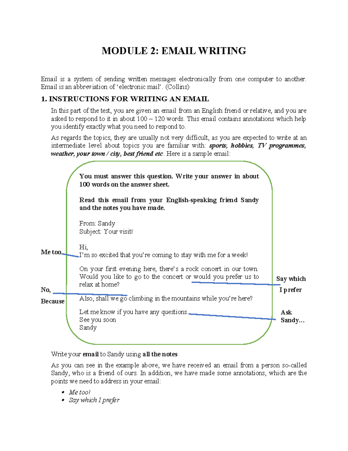 Tài liệu Writing email - MODULE 2: EMAIL WRITING Email is a system of ...