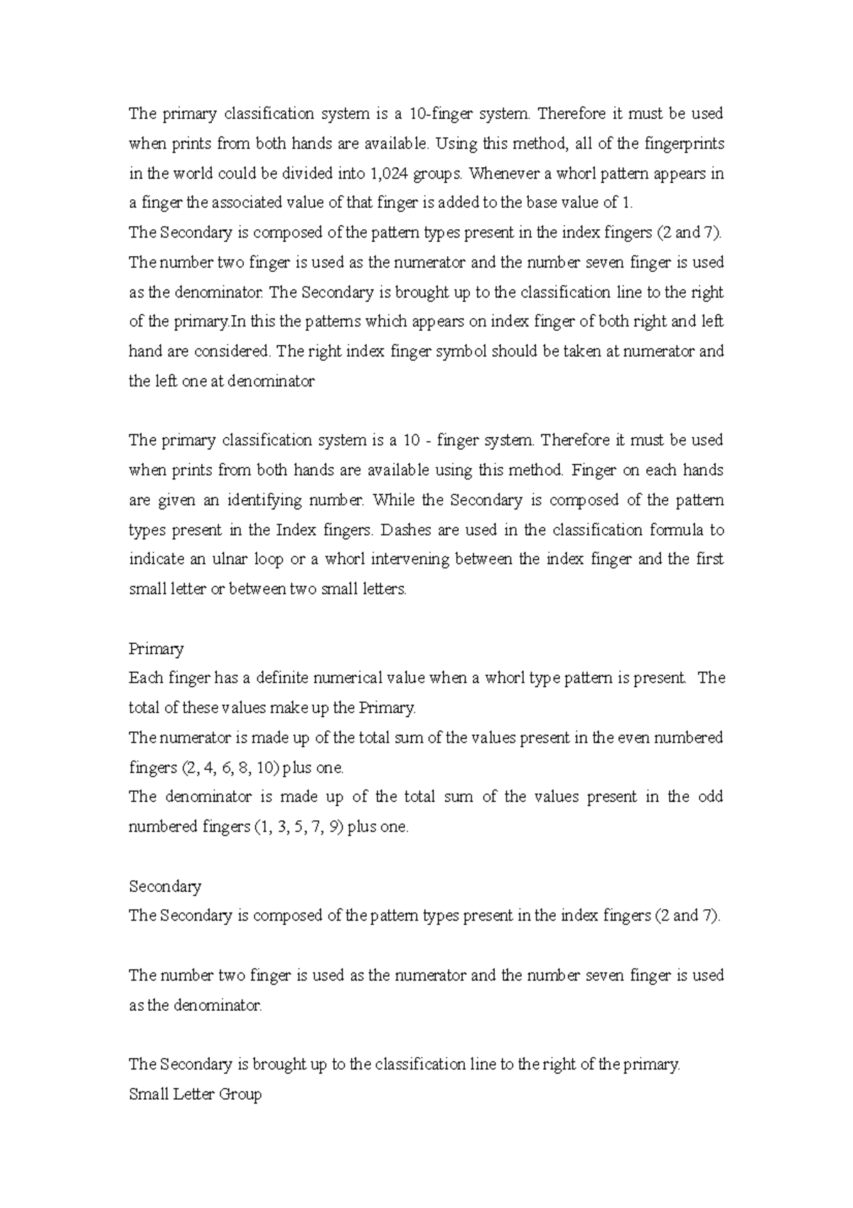 M2 - BTVTED Lecture Chap - The primary classification system is a 10 ...