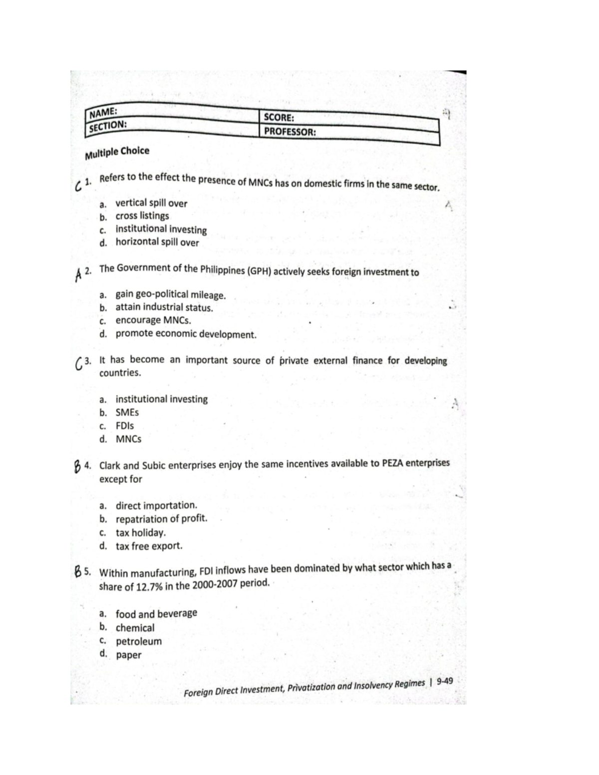 MCQ Chapter 9 OF GOOD Governance - BS Accountancy - Studocu
