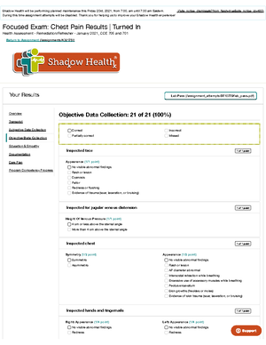 Focused chest pain transcript - Focused Exam: Chest Pain Results ...