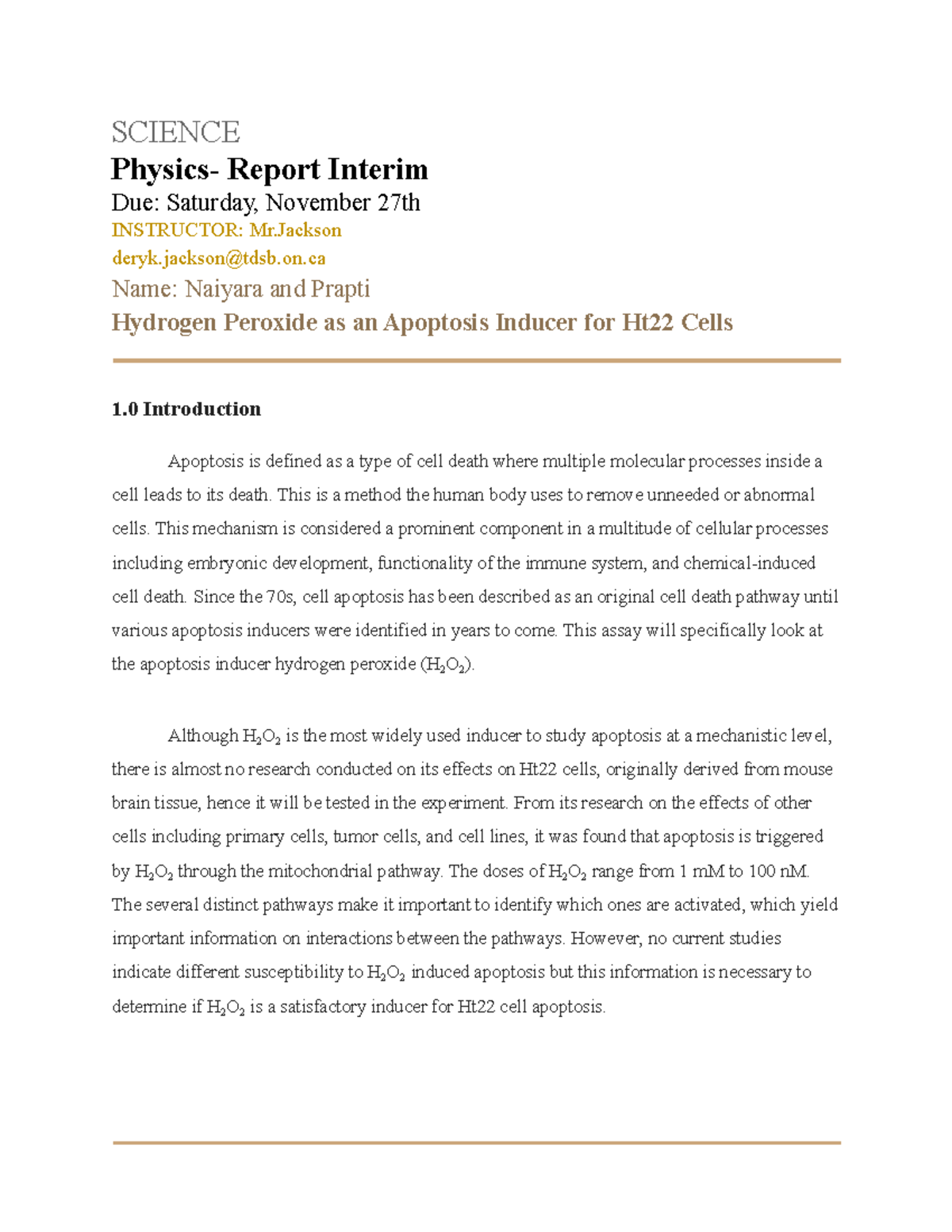 Copy of physics - interm report - SCIENCE Physics- Report Interim Due ...