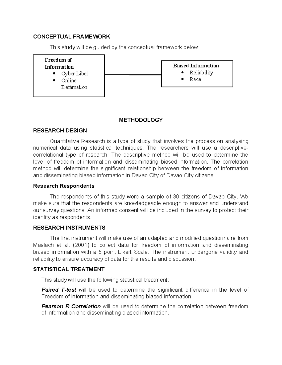 Framework - CONCEPTUAL FRAMEWORK This study will be guided by the ...