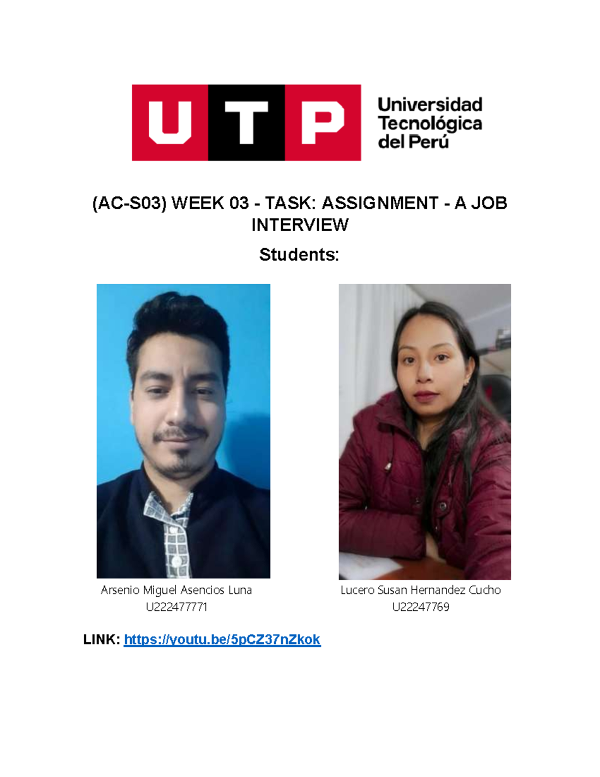 Ac S03 Week 03 Task Assignment A Job Interview Ac S03 Week 03 Task Assignment A 9665