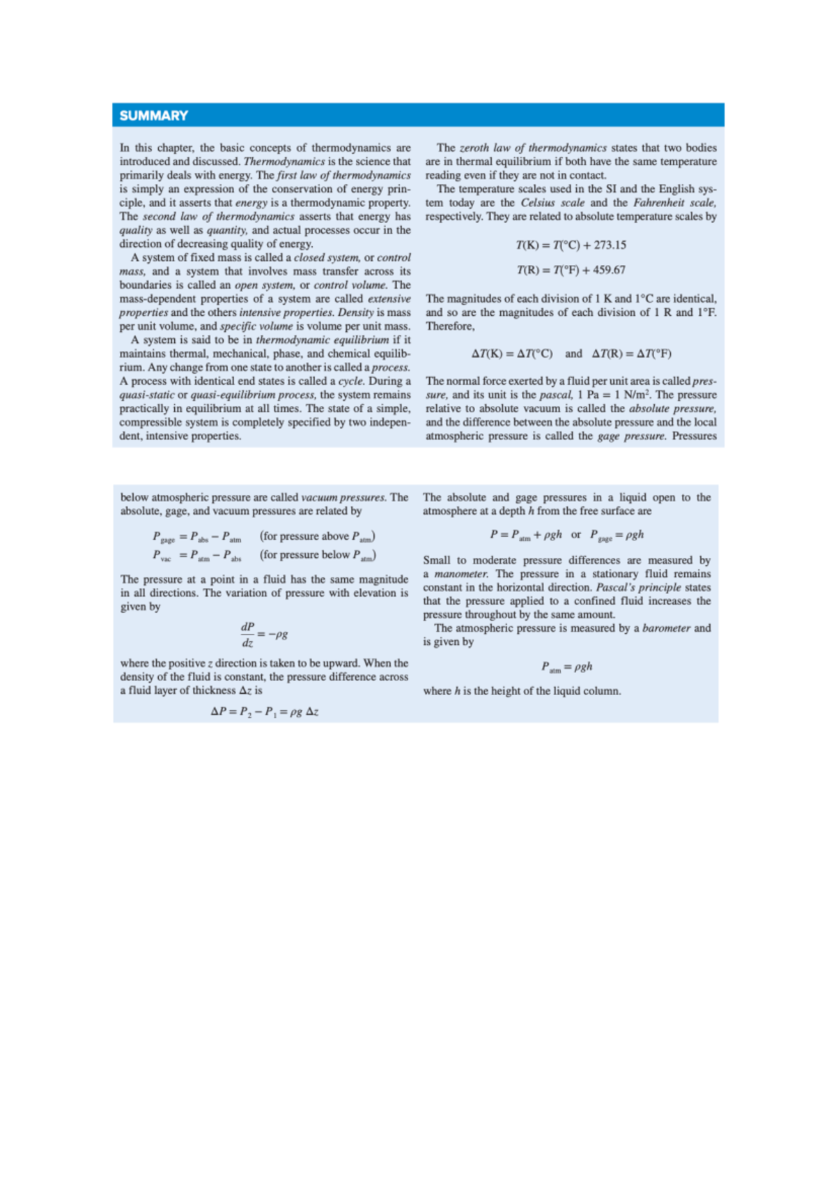 Sum - summary of text book - Thermodynamics - 048651 - Studocu