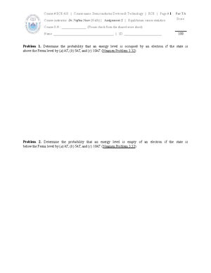 Assignment Cover Page NSU - Semiconductor physics - Course code ...