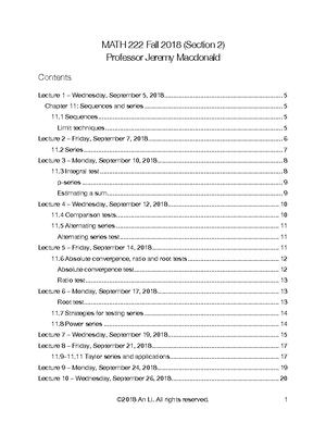 Math 222 - McGill - Calculus 3 - Studocu