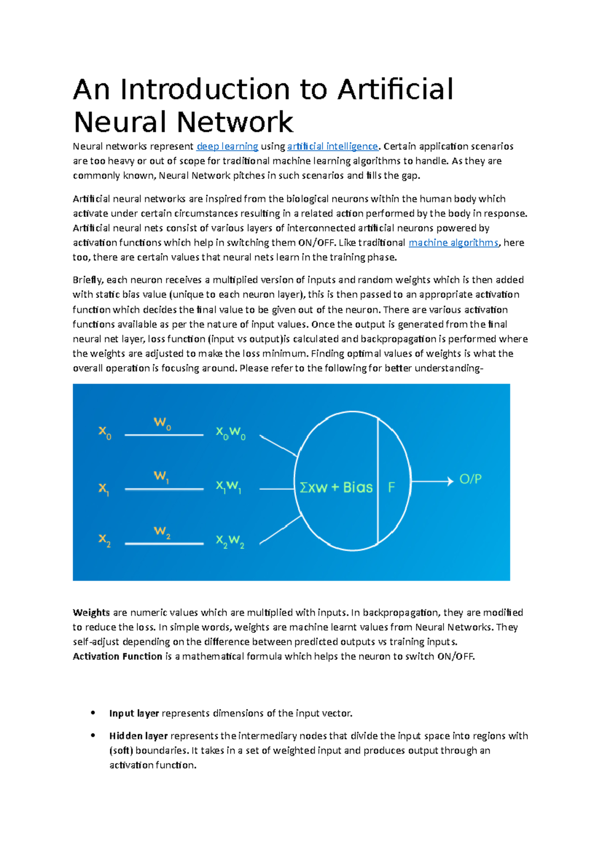 An Introduction to Artificial Neural Network systems biology - An Introduction to Artificial ...