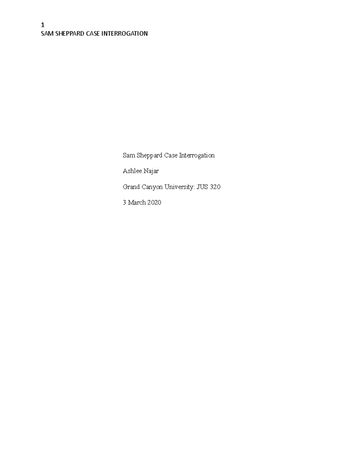 Sam Sheppard Case Interrogation - SAM SHEPPARD CASE INTERROGATION Sam ...