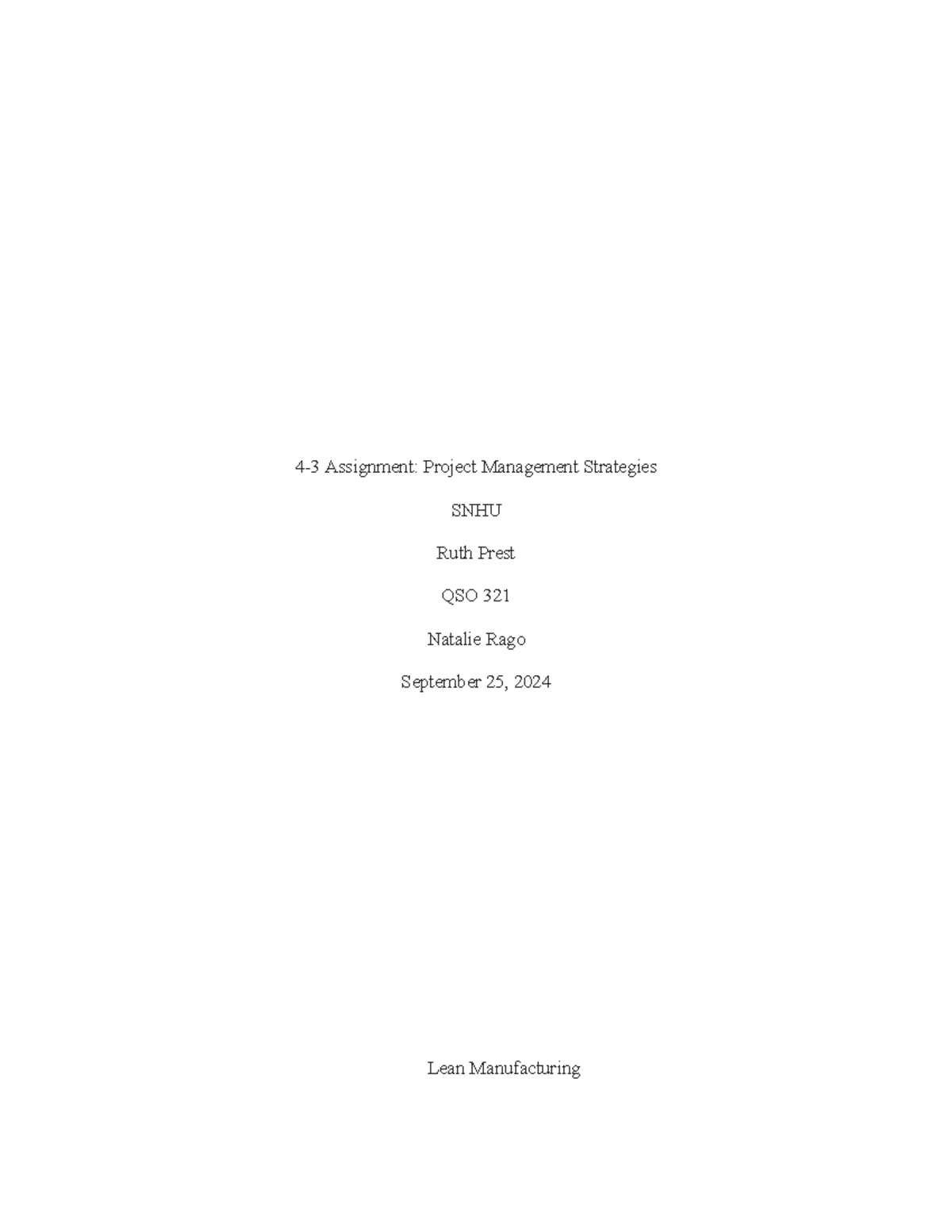 PPP 4-3 Project Management - 4-3 Assignment: Project Management ...