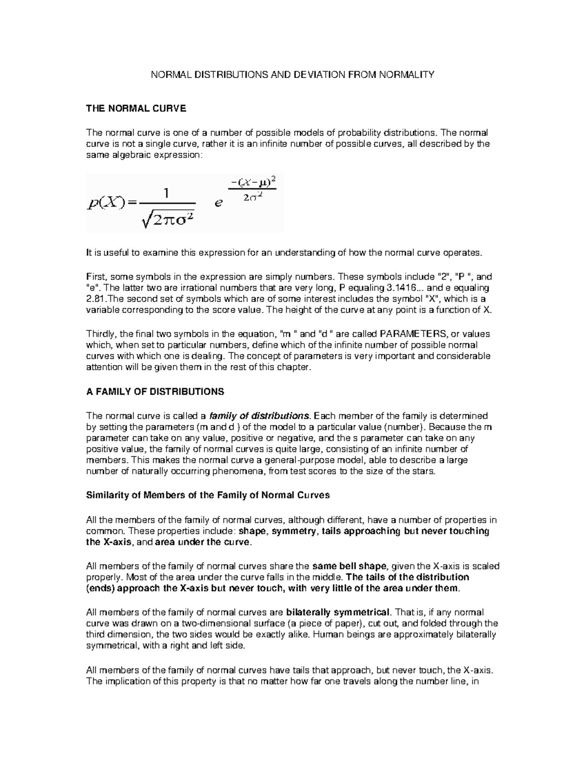 Normal-Distribution-PD - NORMAL DISTRIBUTIONS AND DEVIATION FROM ...