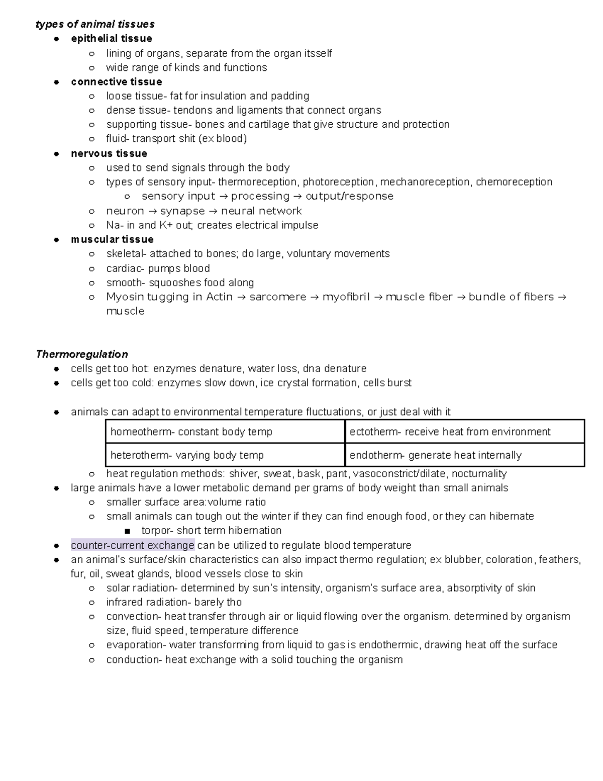 chapter 42 animal form and function - BIOL 108 - Studocu