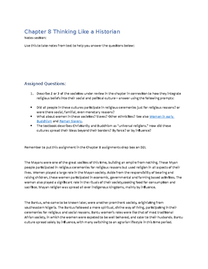 Chapter 3 Thinking Like a Historian - Chapter 3 Thinking Like a ...