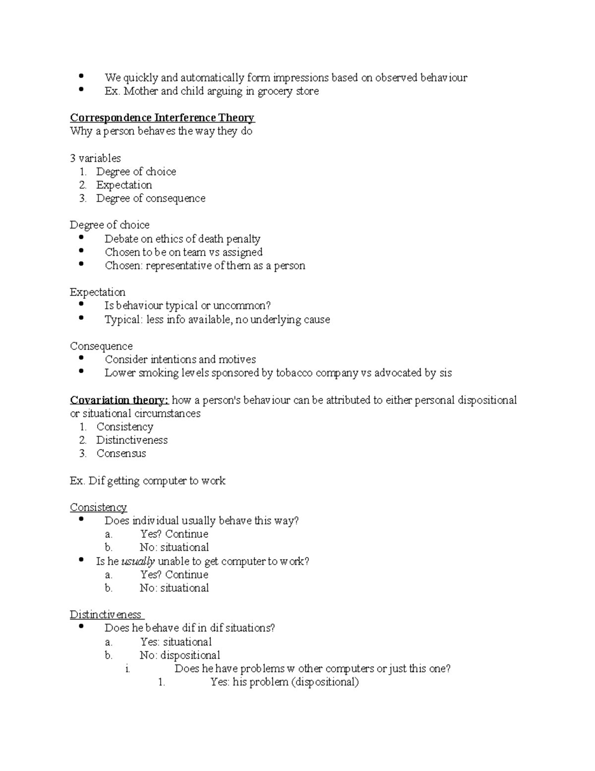 Impressions - Online module notes - We quickly and automatically form ...