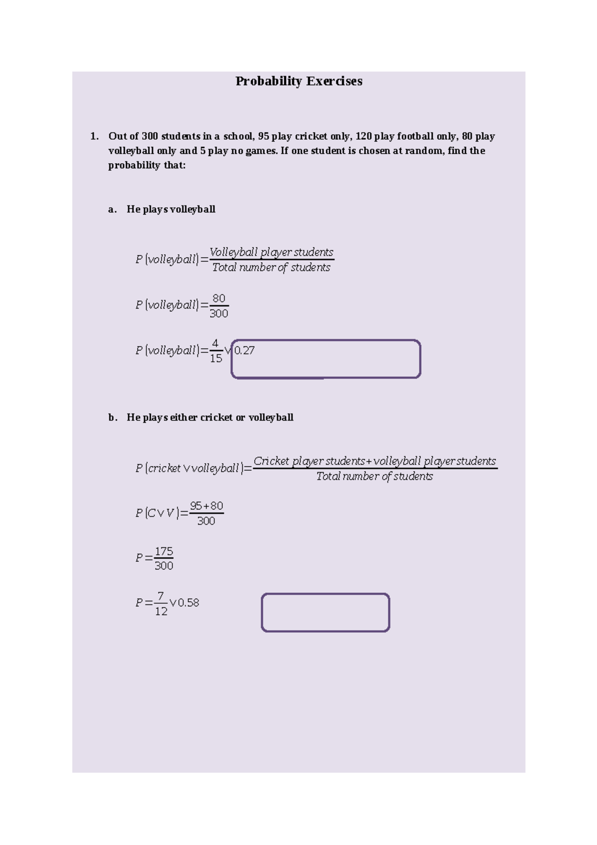 Soalan 2c - PRACTICE MATERIALS - Probability Exercises Out of 300 ...