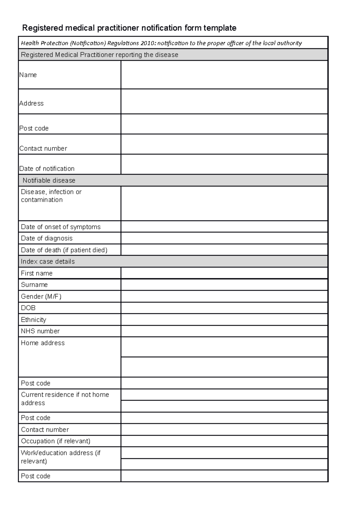 Registered Medical Practitioner Form - Registered medical practitioner ...