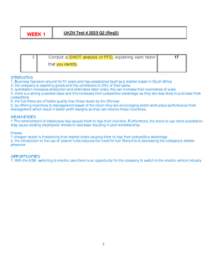 ITC January 2019 Paper 1 Question 1 Motsumi A - ITC January 2019 1 ...