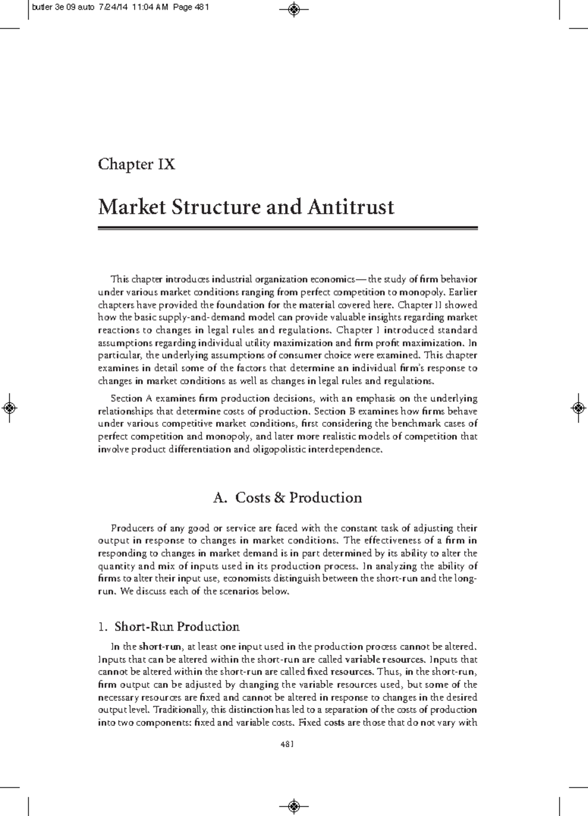 Market Structure and Antitrust - 481 Chapter IX Market Structure and ...