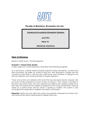 ACCT 503 S1 2020 Final Assessment Suggested Solutions for students ...