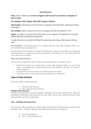 B.Tech CSE (2nd Year) - KCS 403 - AKTU - Studocu