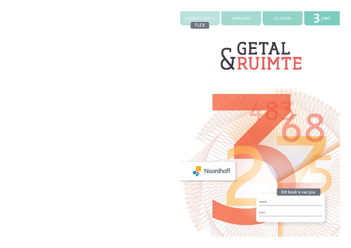 Getal & Ruimte 12e ed vwo 3 - 3 LEERBOEK DEEL 1 WISKUNDE 12 E EDITIE ...