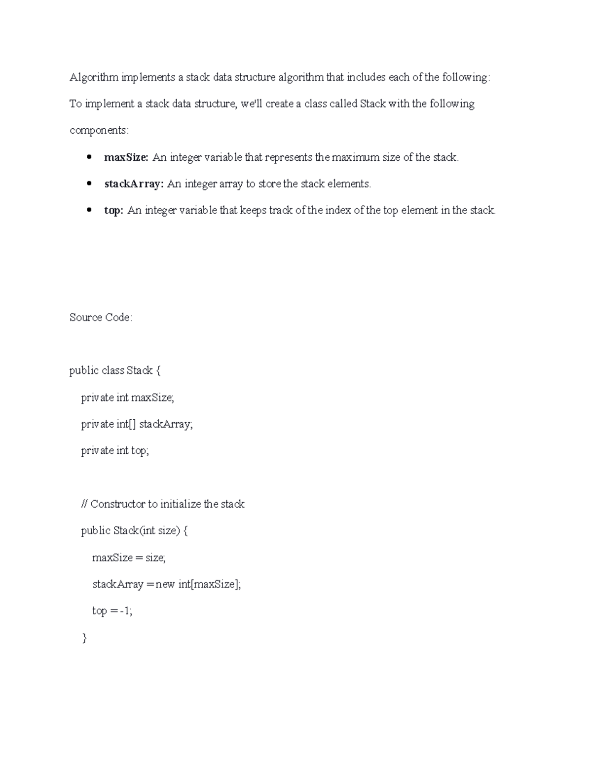 CS 3303 wrt 3 - Copy - do not copy and paste, use as a study guide - Algorithm implements a ...