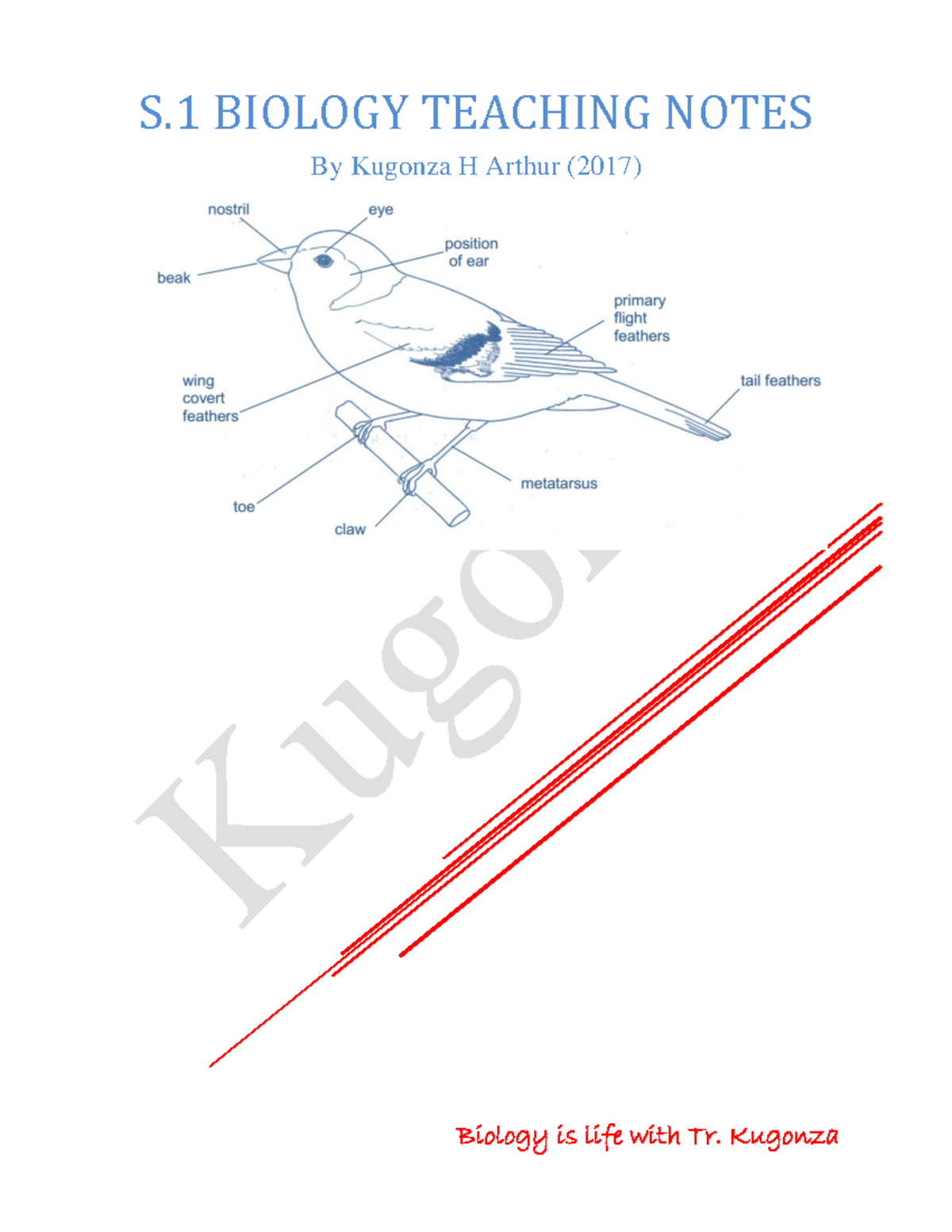 Students' notes - Biology is life with Tr. Kugonza By Kugonza H Arthur ...