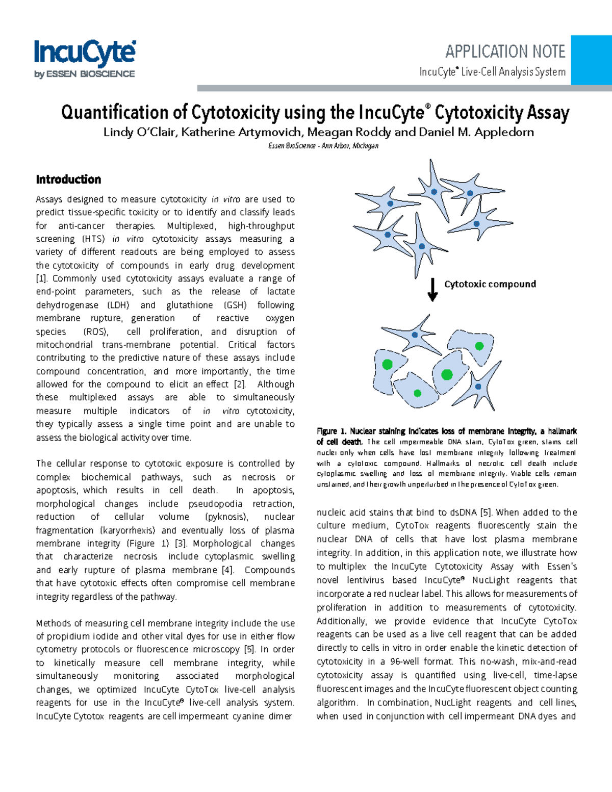 Cytoxicity app note data - Introduction Assays designed to measure ...